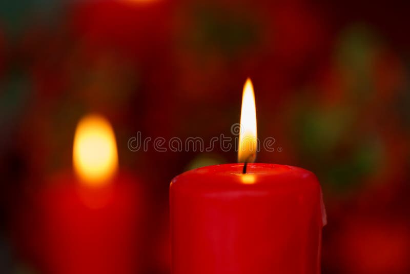 Red Christmas candles stock image. Image of merry, decoration - 103378653