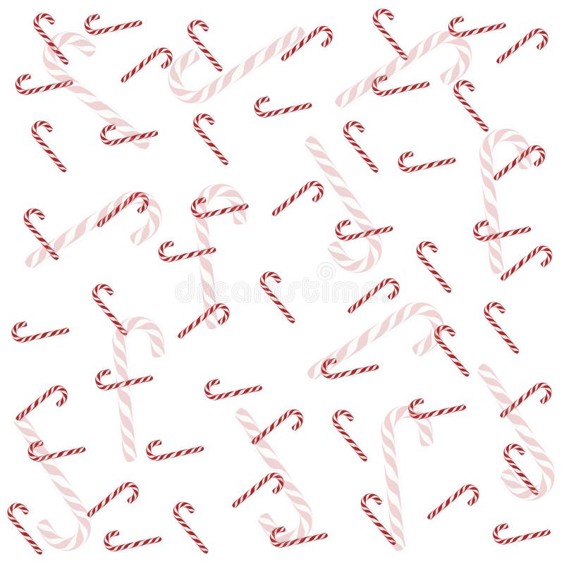 Red Christmas Candy Cane Border Stock Vector - Illustration of seamless ...