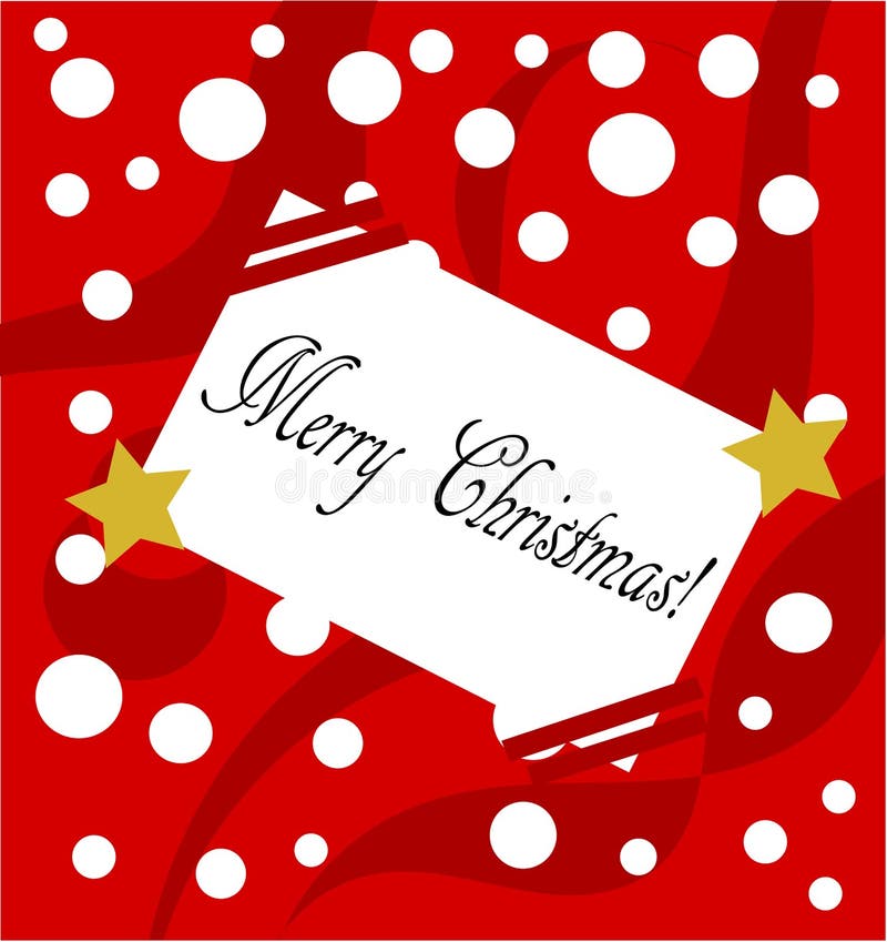 Red Christmas card stock vector. Illustration of letter - 17214083