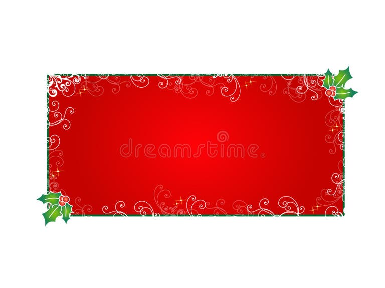 Red Christmas Rectangular Border Stock Illustrations – 906 Red ...