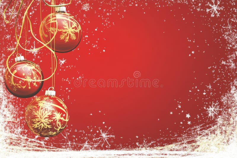 Red Christmas Card Background. Stock Photo - Image of xmas, ball: 346130850