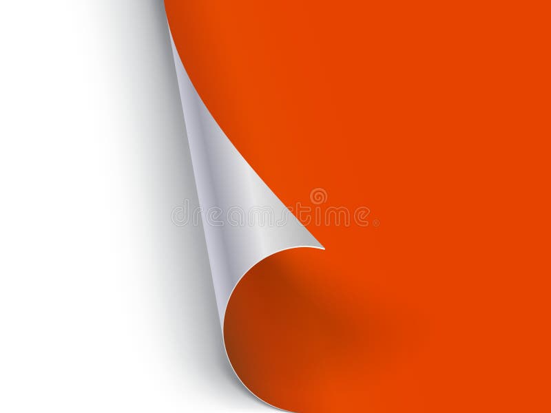 Red Christmas Card with Curled Corner Stock Vector - Illustration of ...