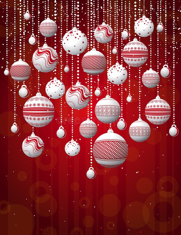 Red christmas card, vector stock vector. Illustration of garland - 6434935