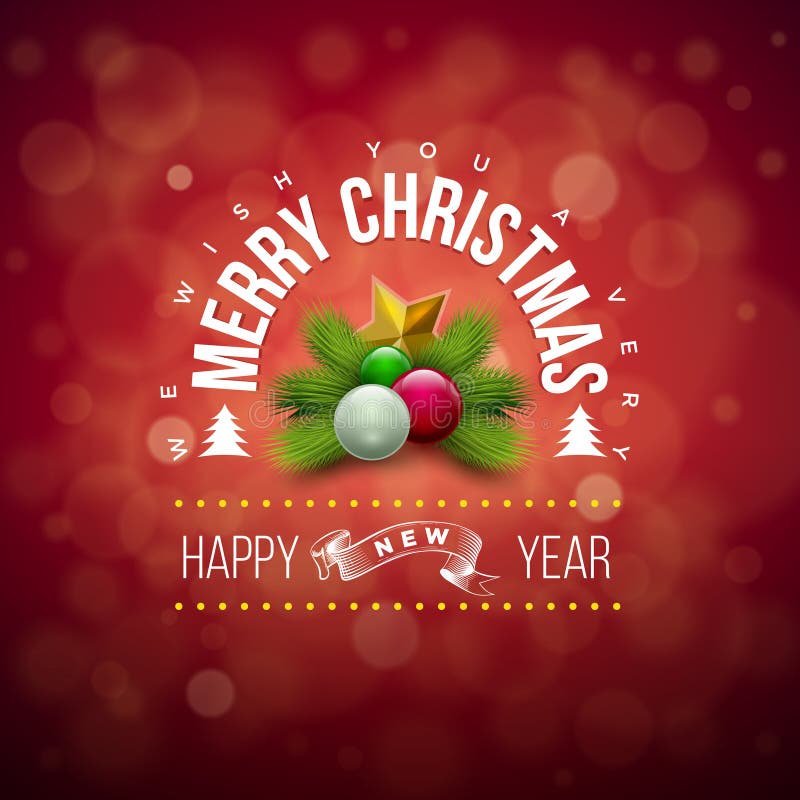 Red Christmas Card stock vector. Illustration of happy - 59302339