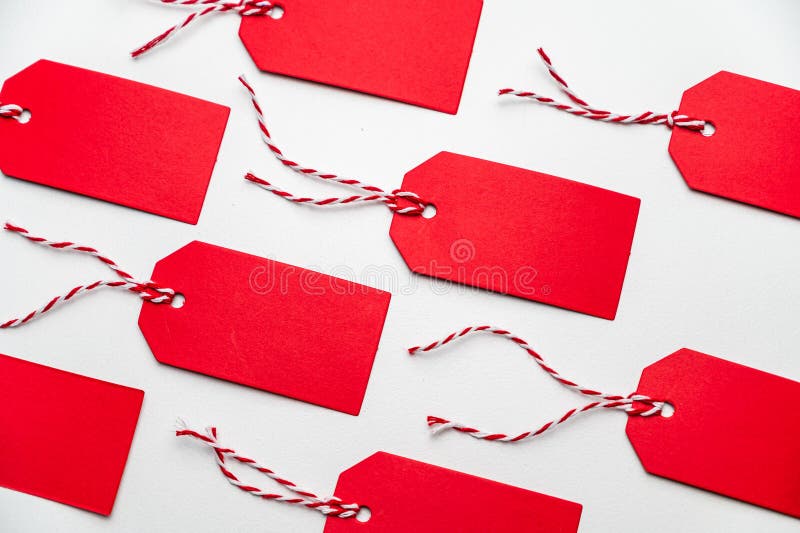 Red Christmas Card, on a White Background. Stock Photo - Image of ...
