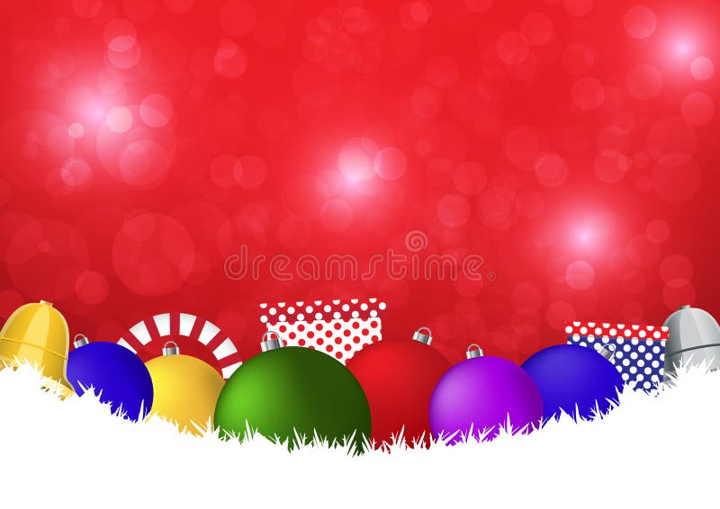 Red Christmas Decorated Background Vector Illustration Stock Vector ...