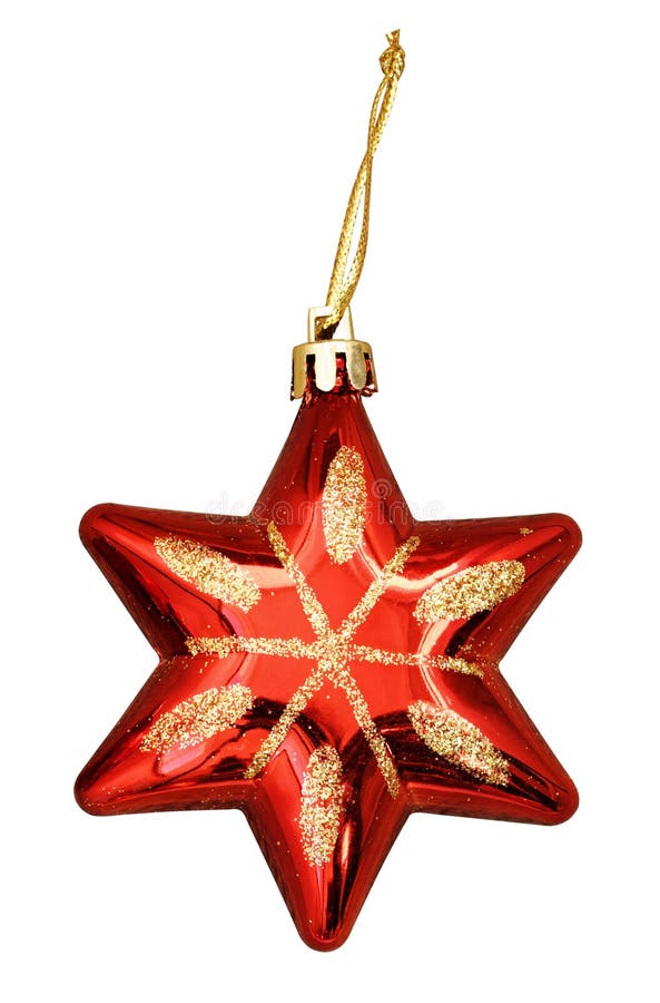 Red Christmas Decorative Star Stock Image - Image of festive, holiday ...