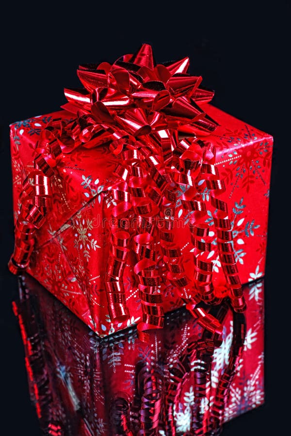 Red Christmas Gift stock photo. Image of parcel, greeting - 21100692