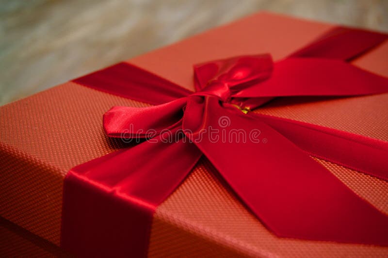 Red Christmas Gift box stock image. Image of gift, ribbon - 62836525