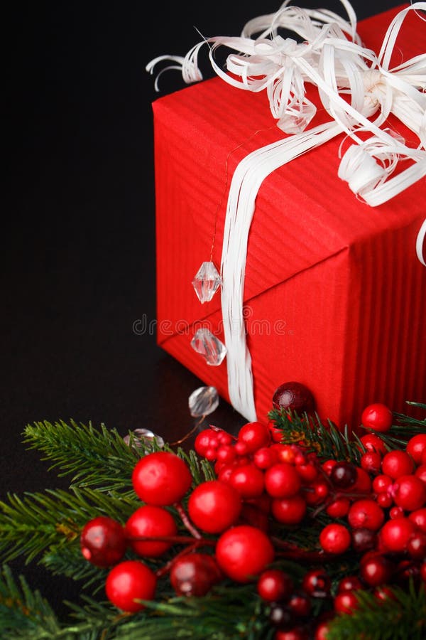 Red Christmas Gift stock image. Image of square, elegance - 34955501