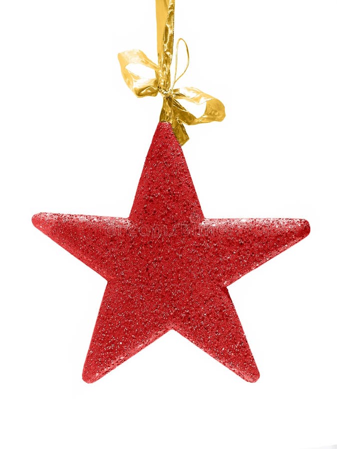 Red glitter star on white stock photo. Image of background - 162171940
