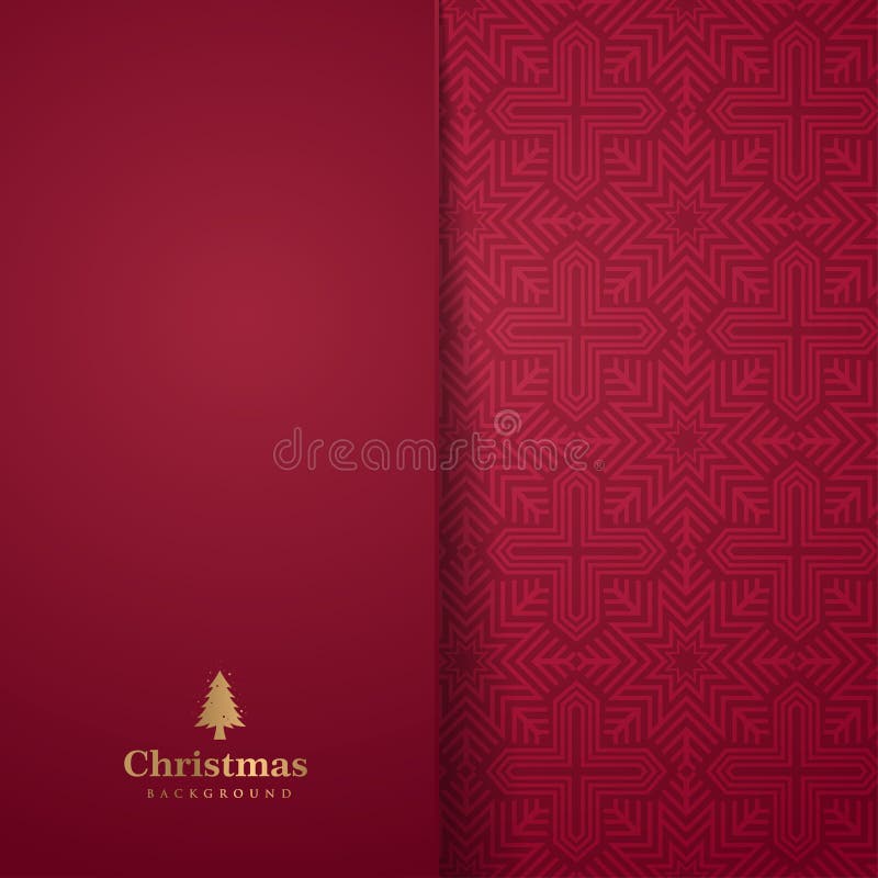 Red Christmas Greeting Card Design and Mandala Stock Vector ...