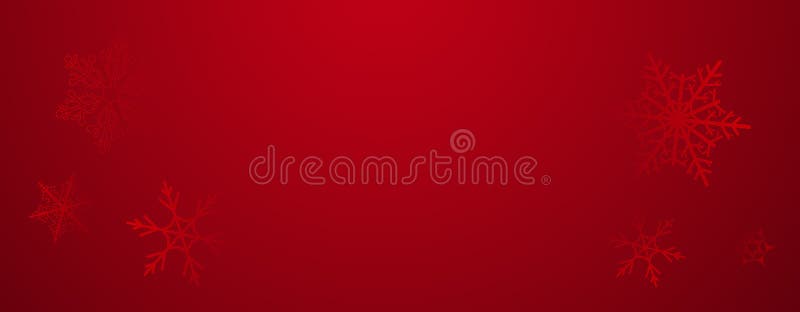 Red Christmas Header with Snowflakes and Copy Space Stock Vector ...