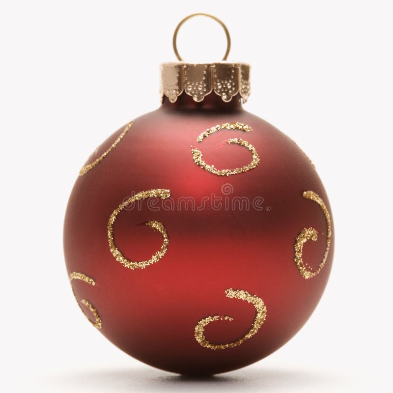 Red Christmas ornament. stock photo. Image of color, ball - 2047298