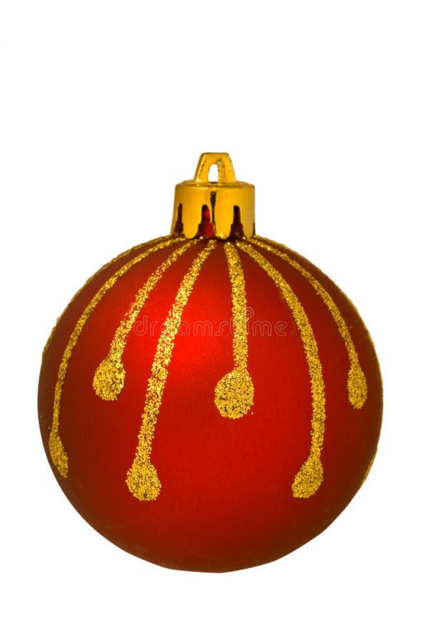 Red Christmas Ornament - Isolated Stock Photo - Image of design ...