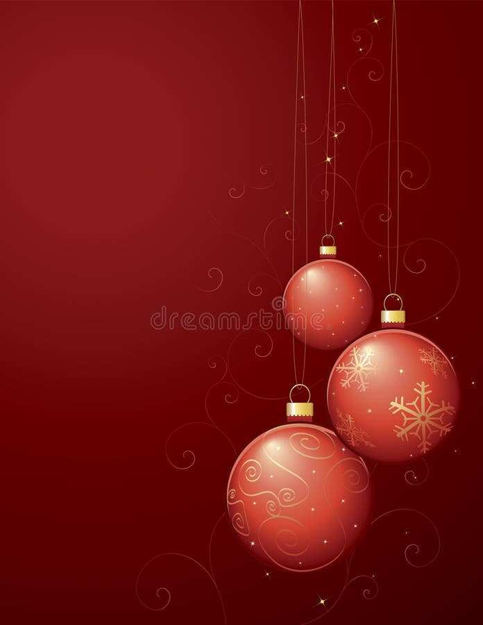 Red Christmas Ornaments stock vector. Illustration of vector - 16405333