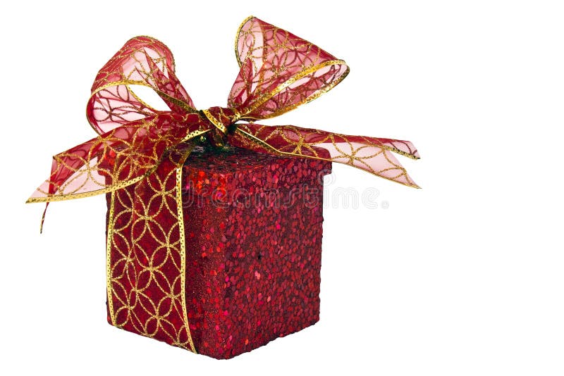 Red Christmas Package stock photo. Image of glittery - 15400170