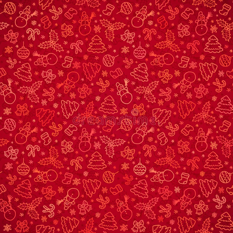 Red Christmas Paper Vector Seamless Pattern Stock Illustration ...