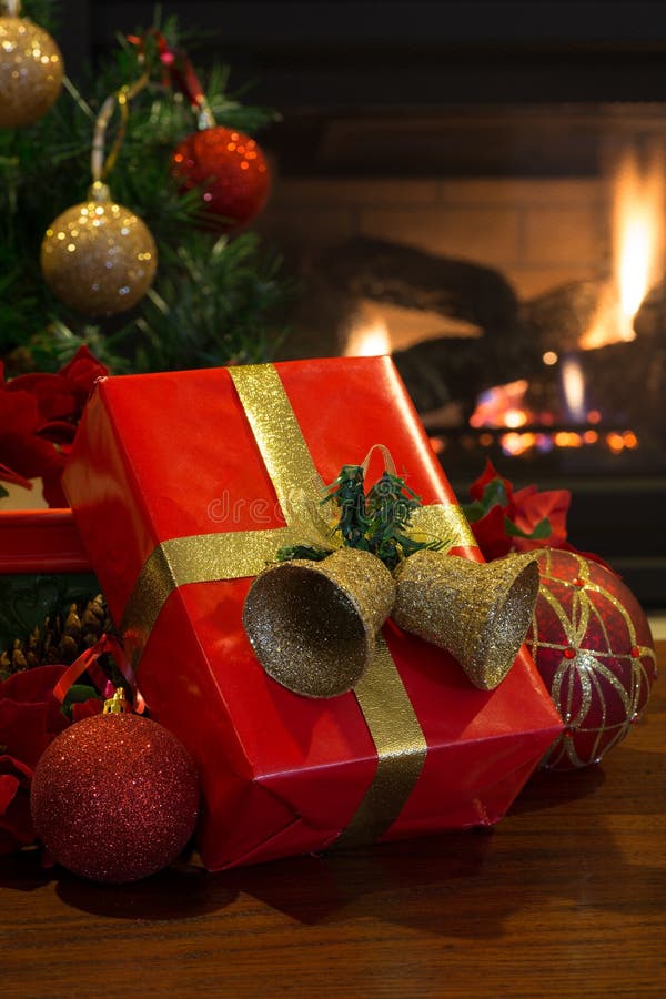 Red Christmas Present stock image. Image of occasion - 62220281