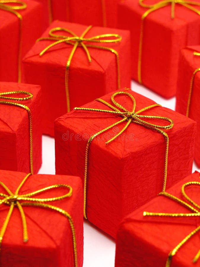 Red Christmas Presents stock image. Image of decoration - 251203