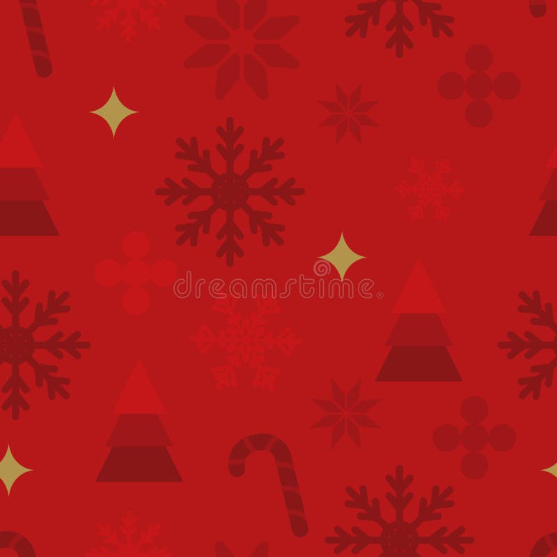 Red Christmas Seamless Pattern. Design for Tile , Fabric, Paper Stock ...