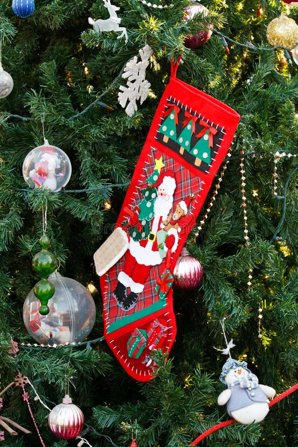Red Christmas sock stock photo. Image of festive, gift - 23853528