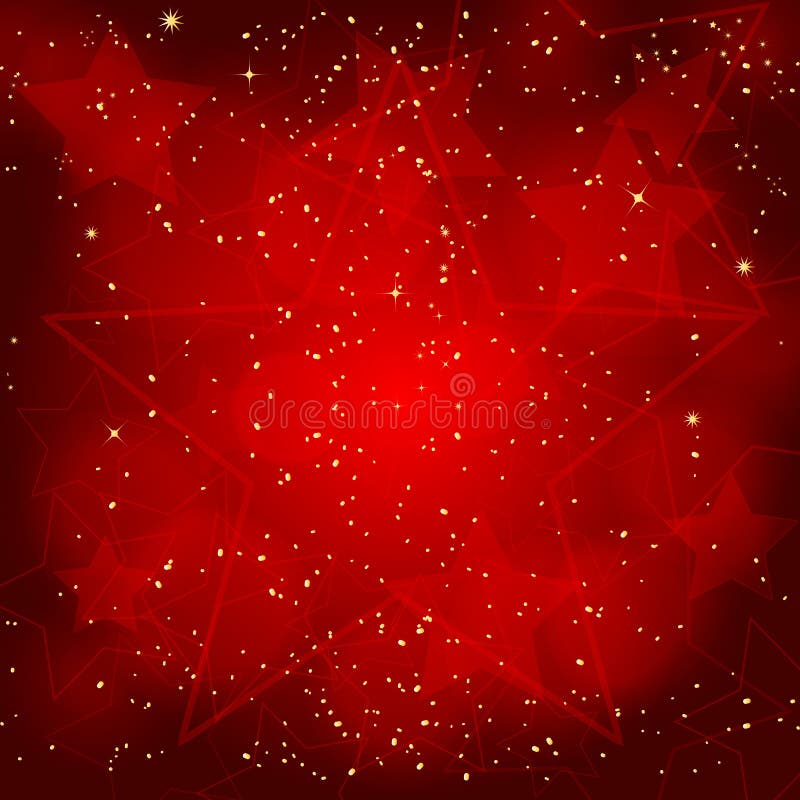 Red Christmas Star Background and Border Stock Vector - Illustration of ...