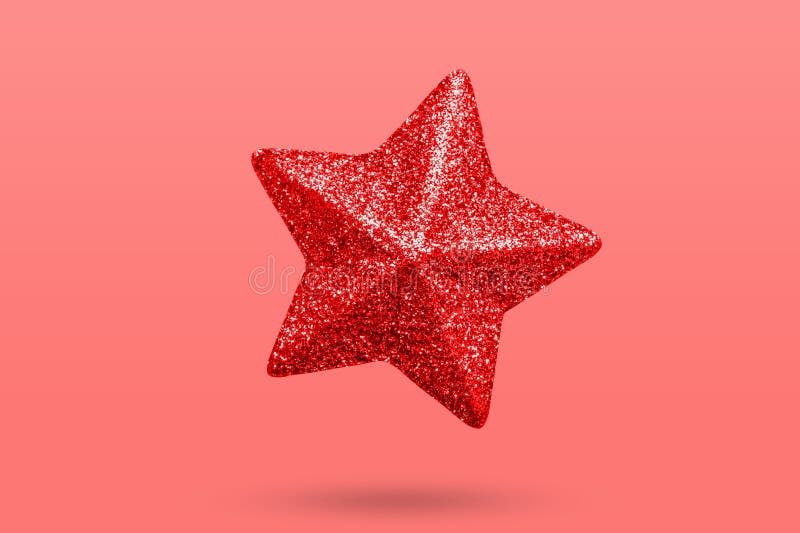 Christmas Star Glitter Sticker Isolated on White Background Stock Image ...