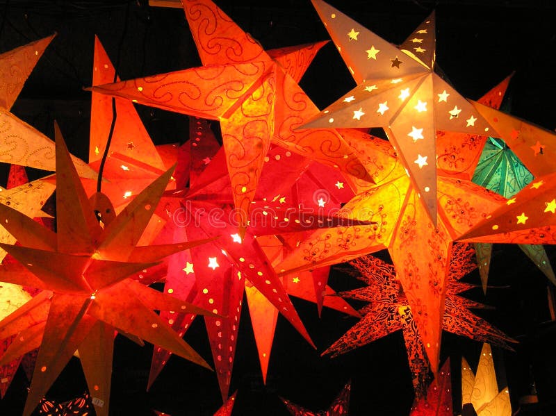 Red Christmas Stars stock photo. Image of craft, color - 11959150
