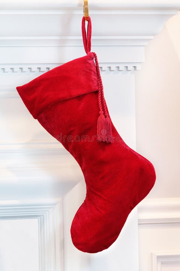 Red Christmas stocking stock image. Image of stocking - 21234817