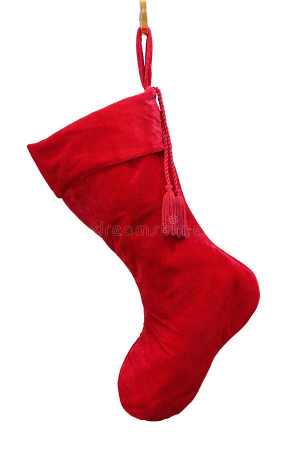 Red Christmas stocking stock image. Image of velvet, ornament - 21234819