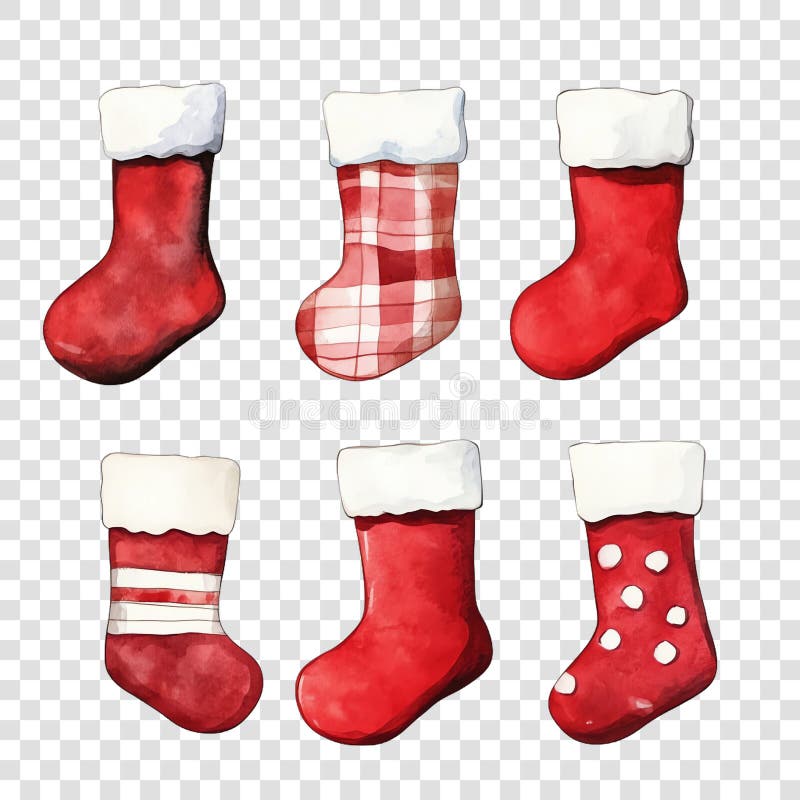 Red Christmas stocking set stock photo. Illustration of accessories ...