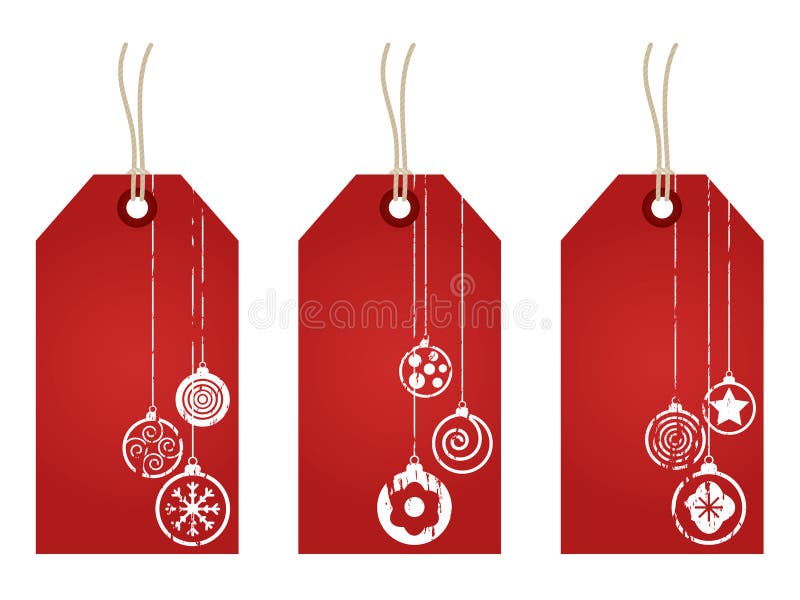 Christmas Gift Tags 2 stock illustration. Illustration of yuletide ...