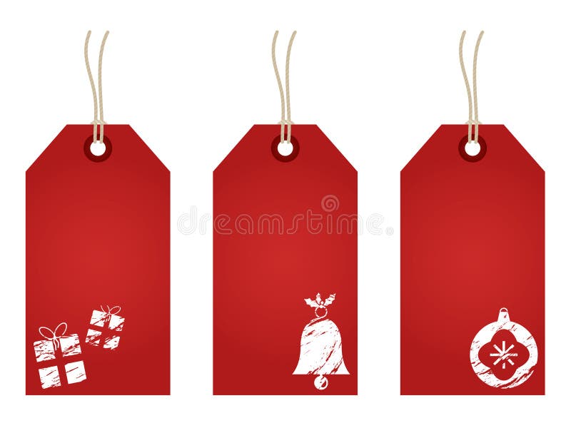 Christmas tags stock vector. Illustration of ribbon, pattern - 16590182