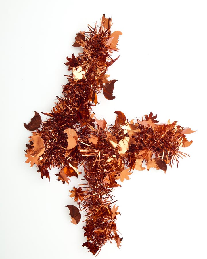 Red Christmas Tinsel With Number Stock Image - Image of merry ...