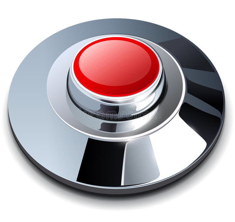 Red chrome button stock vector. Illustration of sell - 54472242