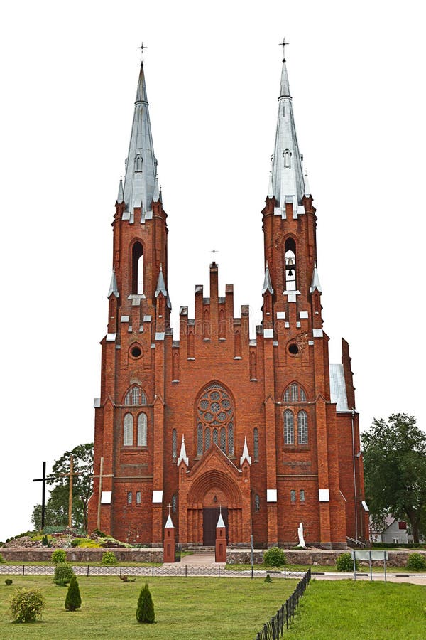 Red Church stock photo. Image of fall, autumn, religious - 20110012