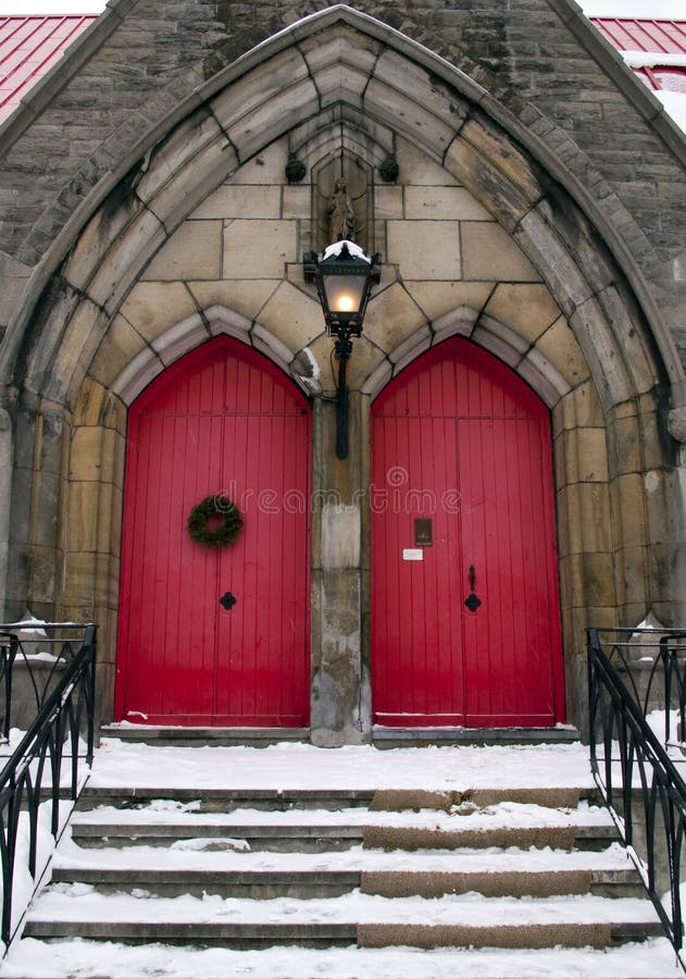Red church door stock image. Image of entry, handgrip - 20889801