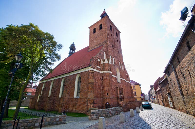Red Church in Grudziadz, Poland Stock Photo - Image of monument, famous ...