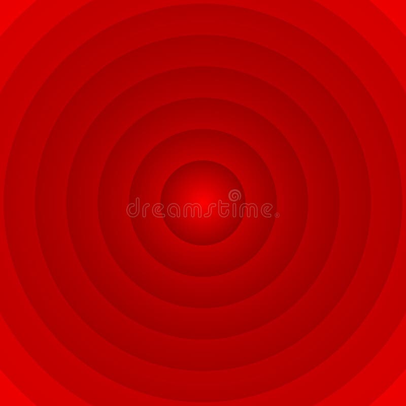 Red Abstract Circle with Wave Effect Stock Vector - Illustration of ...