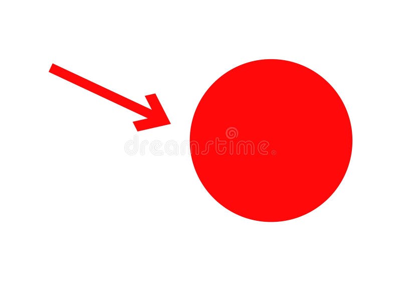 Red Circle with Arrow Pointing Towards it for Attention Focus Stock ...