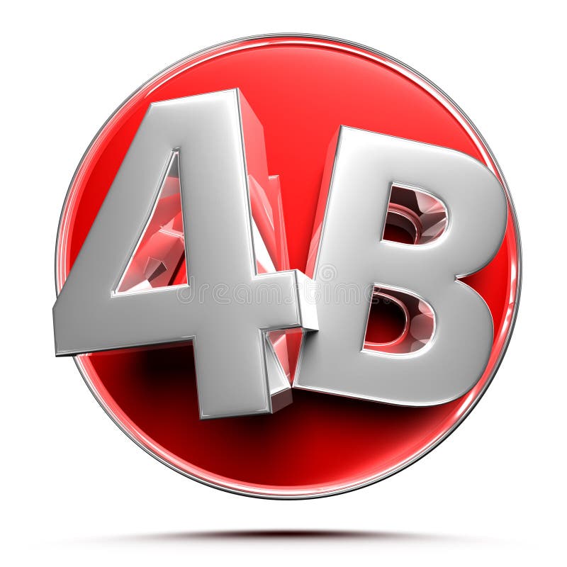 Red circle 4B. stock illustration. Illustration of logotype - 237630731