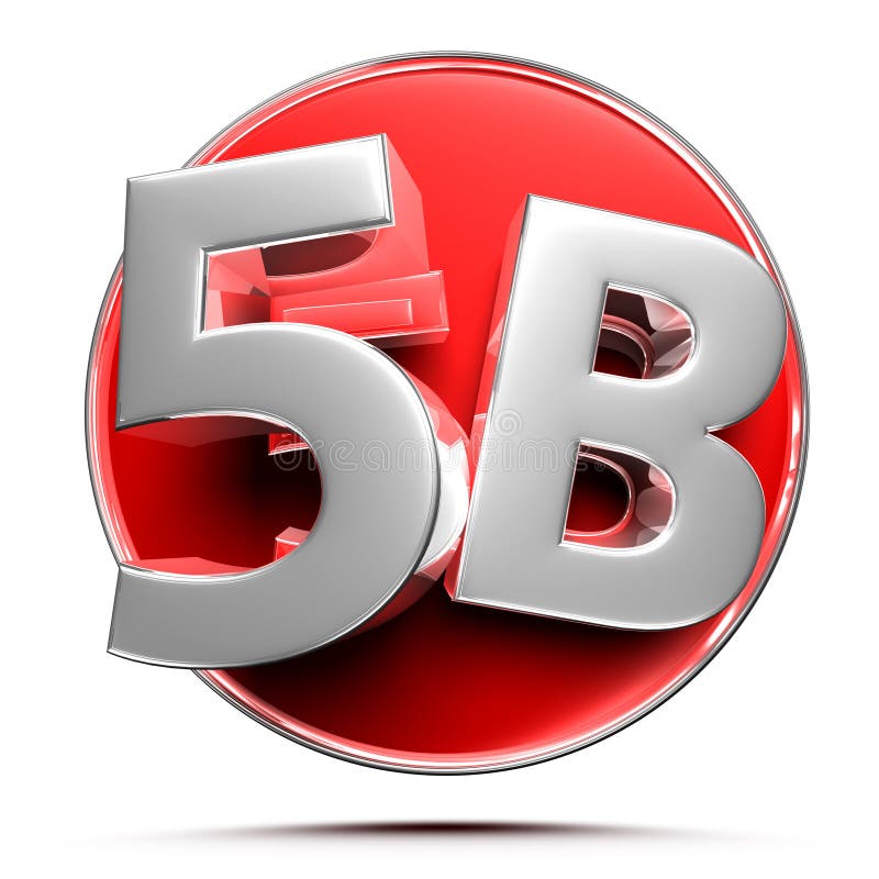 Red circle 5B. stock illustration. Illustration of brand - 237630735