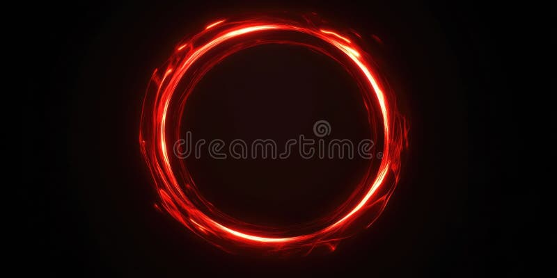 A Red Circle with a Black Background Stock Image - Image of element ...