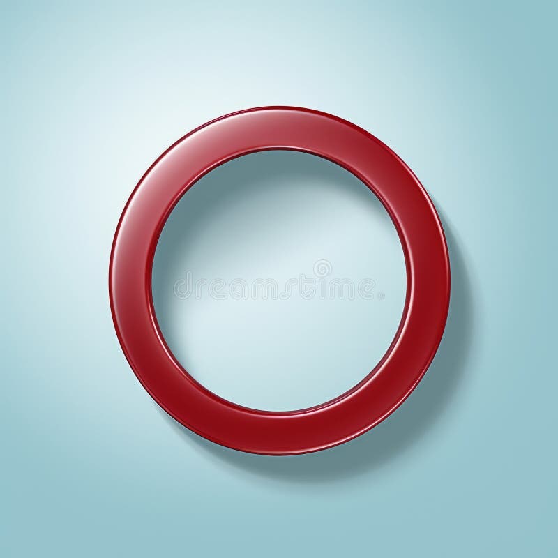 A Red Circle on a Blue Background Stock Illustration - Illustration of ...