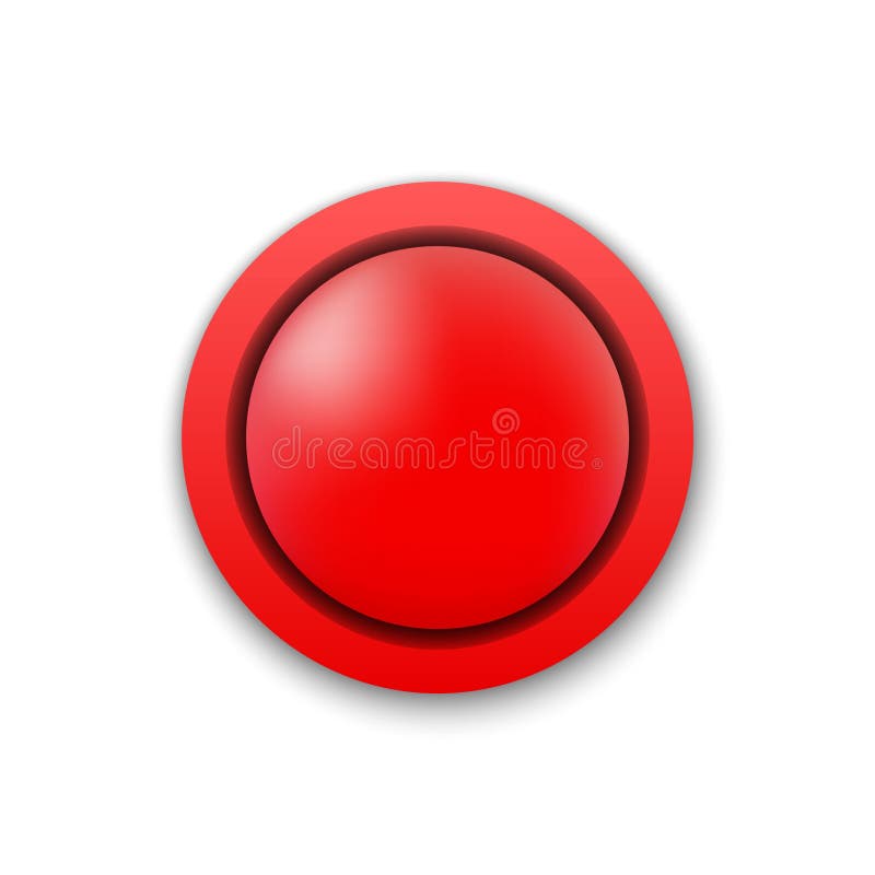 Red Circle Button stock illustration. Illustration of circle - 188348372