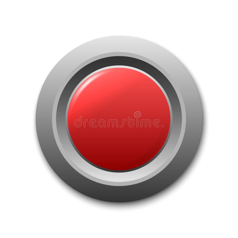 Red Circle Button stock illustration. Illustration of paper - 188348412