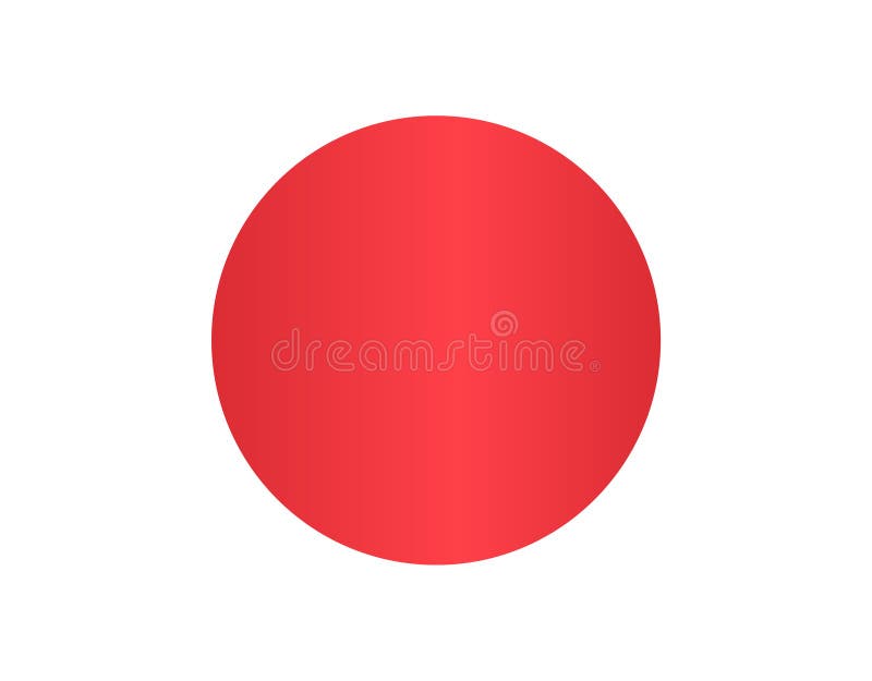 Red Circle Centered White Background. Simple Red Geometric Shape ...