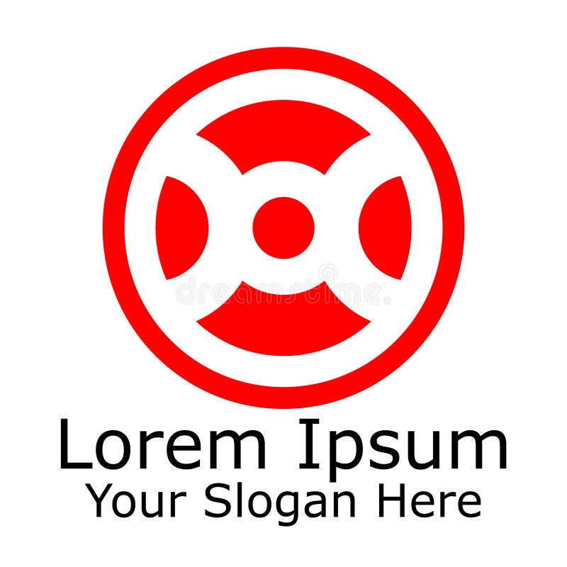 Red Circle Company Logo Vector Illustration Stock Vector - Illustration ...