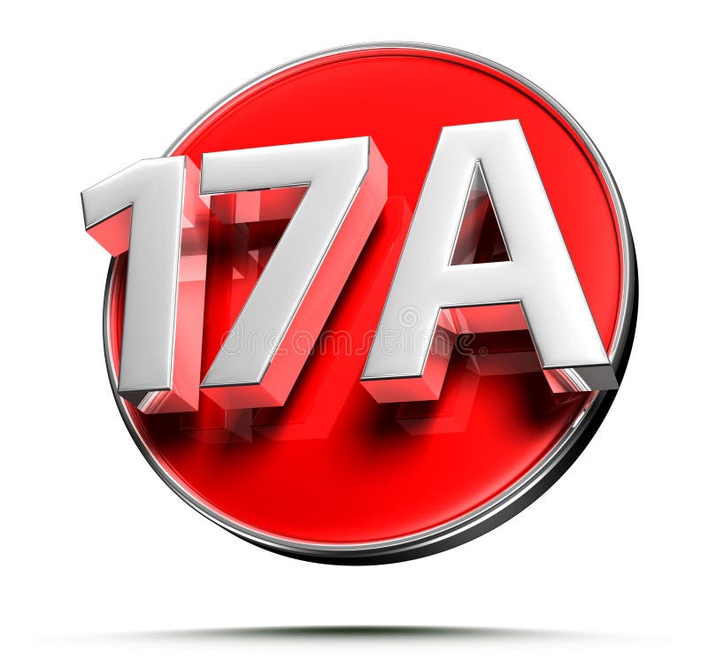 17A red circle. stock illustration. Illustration of design - 256461413